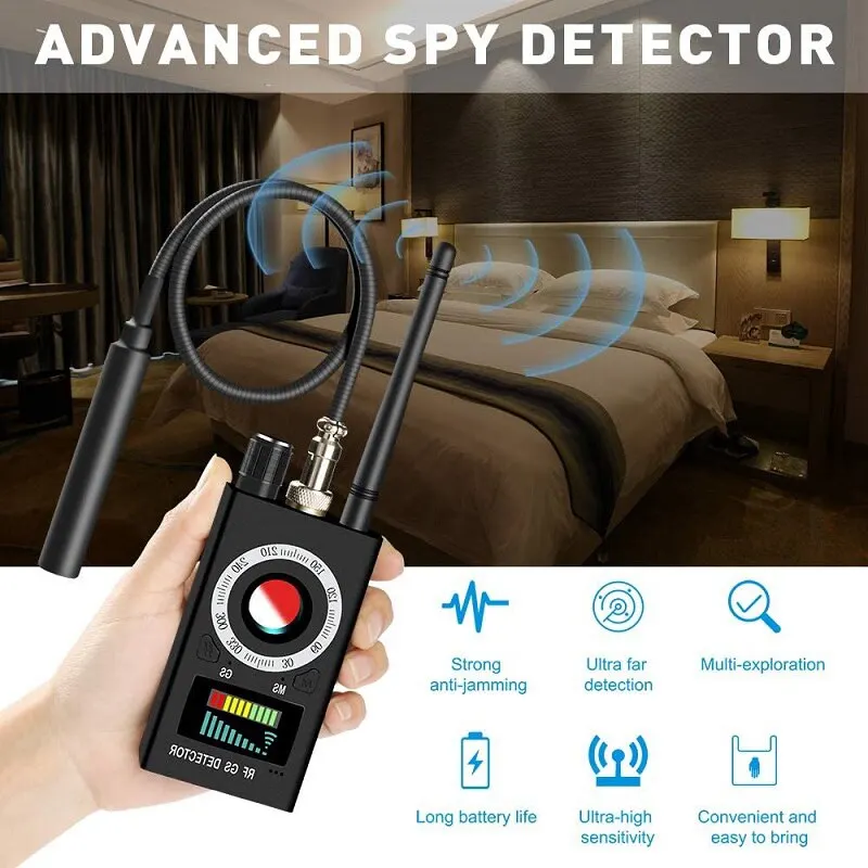 K18 Anti-Candid Cam Device Finder 1MHz-6.5GHz GSM Audio Bug GPS RF ...
